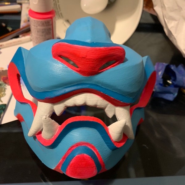 Lion Oni Mask - Etsy