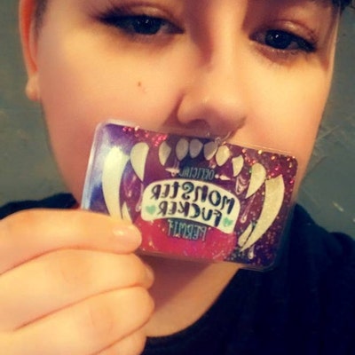 Monster Lover/ Fker Permit Laminated Holographic - Etsy