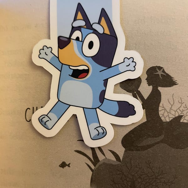 Bluey With Polly Puppy Magnetic Bookmark - Etsy UK