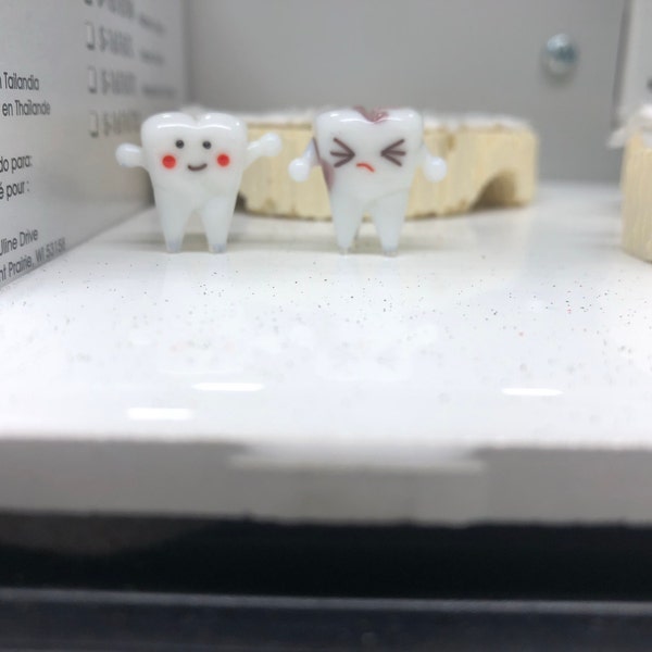 Handmade Lampwork Glass Tooth Fairy Gift, Tooth Figurine, Tooth Figure ...