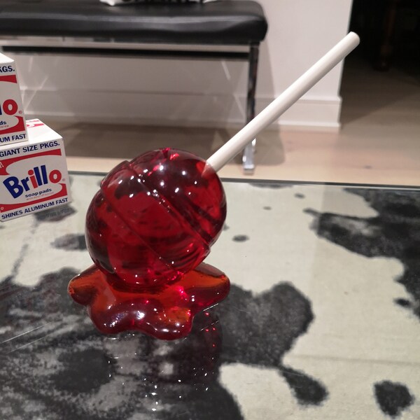 Mini Resin Red Translucent Melting Blow Pop Popsicle Lollipop Art ...