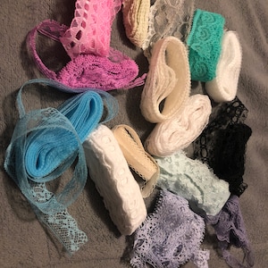 20-30 Yards of Assorted Lace, Lace by the Yard, Lace Scrap Grab Bag ...