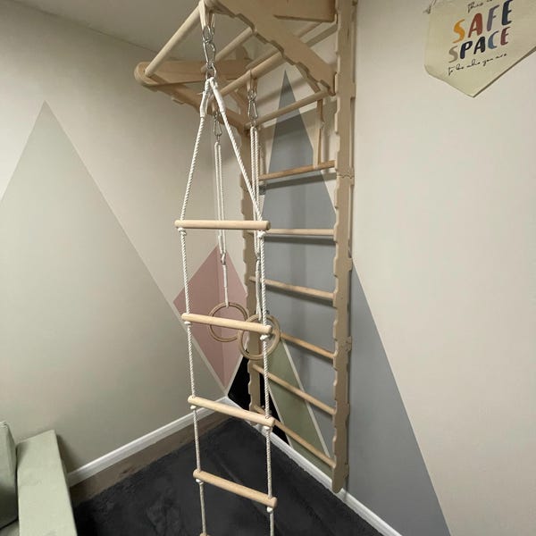 Mamoi ® Midi Climbing Frame for Children's | Wall Bars | Gymnastic Wall ...