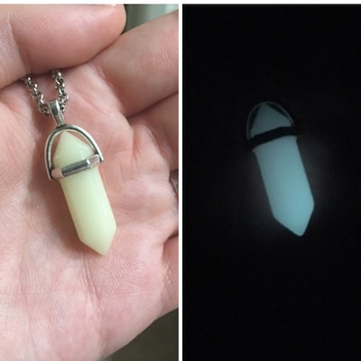 Glow Crystal Magic Necklace, Glow Necklace, Glowing Jewelry, Glow in ...