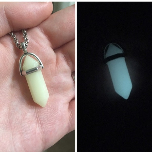 Glow Crystal Magic Necklace, Glow Necklace, Glowing Jewelry, Glow in ...