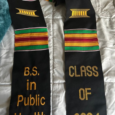 Custom Kente Cloth Graduation Stole Class of 2024 / Kente Grad Sash for ...