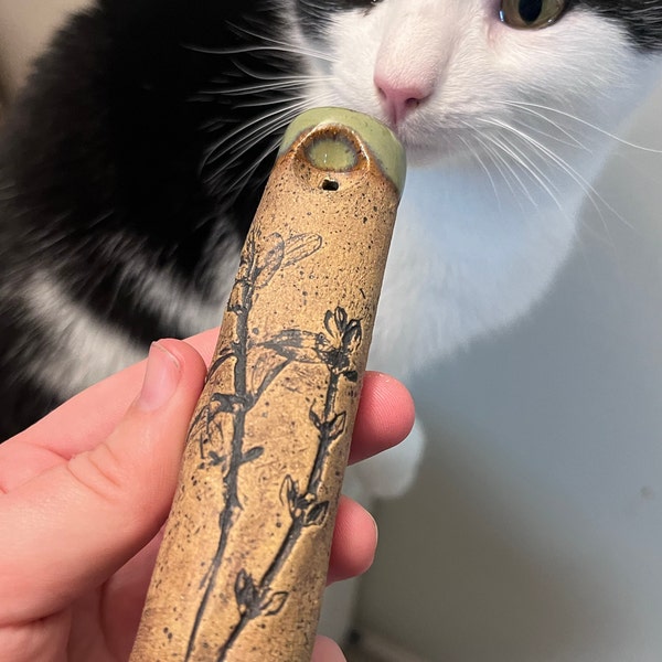 Bird Smoking Pipe Ceramic Stoneware Handmade Tobacco Pipe Smoker Gift ...