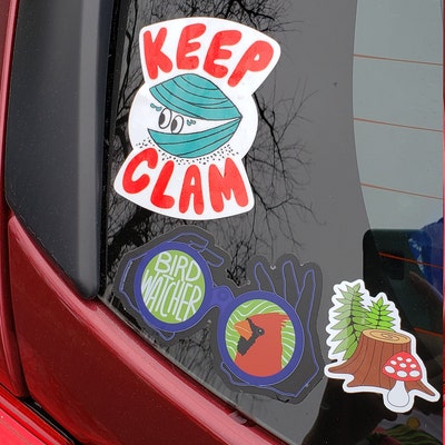 Keep Clam Vinyl Sticker - Etsy