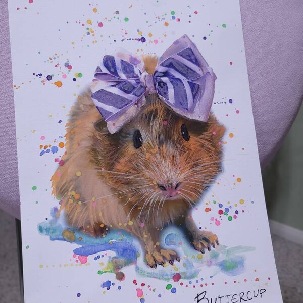 Mouse Print, Mouse Poster, Mouse and Moon, Animal Print, Romantic ...