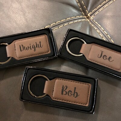 Personalized Keychain, Vegan Leather Keychain, Vegan Key Chain, Key Fob ...