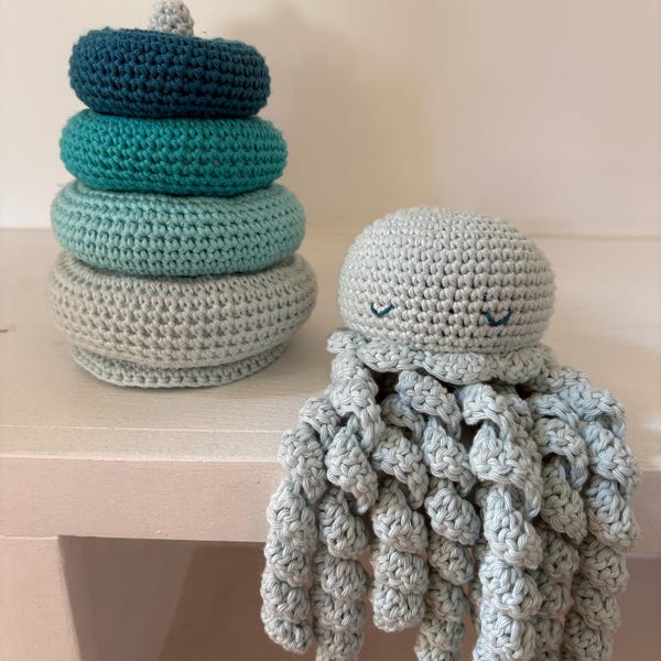 Stacking Toy Emil the Donkey - Crochet Pattern | GERMAN & ENGLISH - Etsy