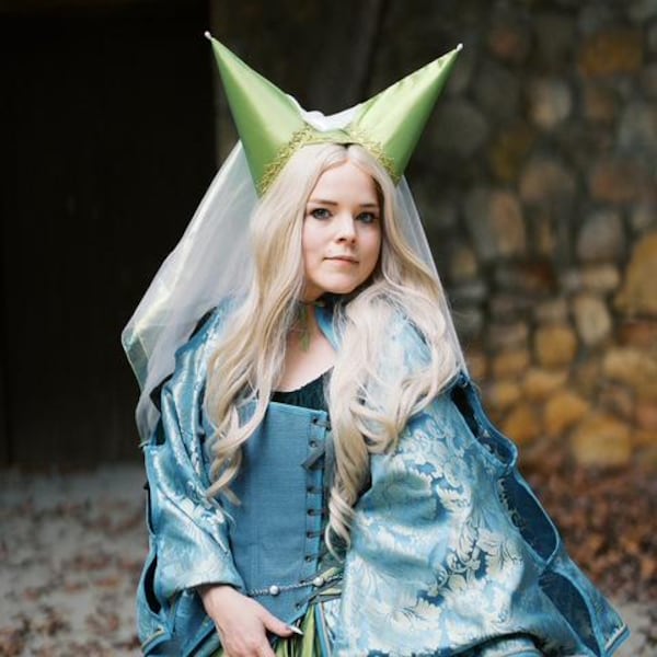 Customize Medieval Double Horn Hennin Princess / Witch Double Cone ...