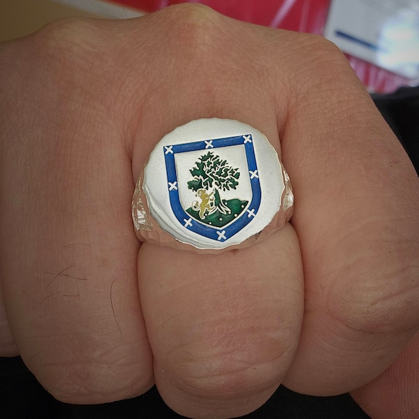 Personalized Coat of Arm Cuff Links With Sterling Silver,custom ...