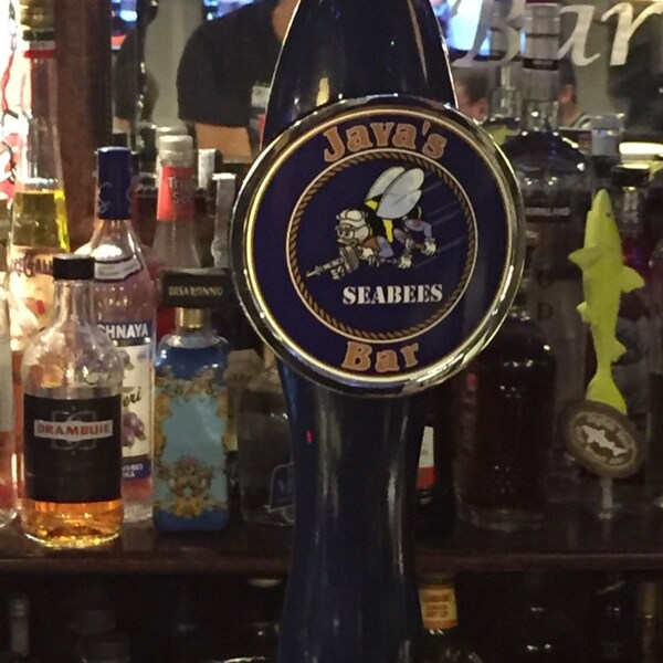 Custom Personalized Beer Tap Handle Bar Man Cave Bar Kegerator NAVY ...