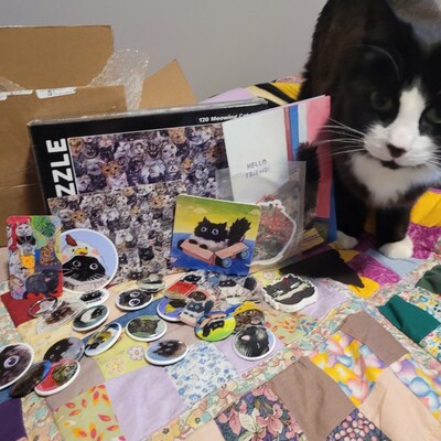 Raining Cats 12x20 Print, Internet Cats, Smudge, Lil Bub, Grumpy Cat ...