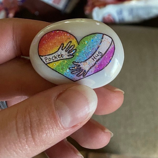 Pocket Hug, Heart, Personalised, Friendship, Hug, Keepsake, Stone, Gift ...