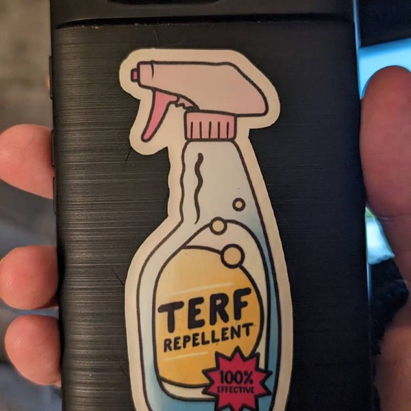 TERF Repellent Sticker Anti Terf Vinyl Sticker Transgender Pride Laptop ...