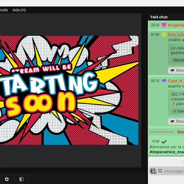 Golden Stardust Static Stream Panel Package, Pastel Purple Overlay ...