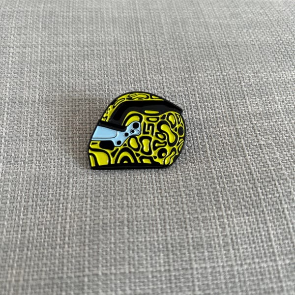 Ayrton Senna 1988 Race Helmet Enamel Pin - Etsy