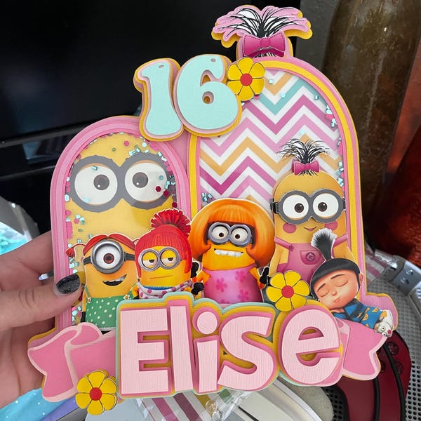 Personalized Cake Topper, Cake Topper 3D With Shaker, Mis Pastelitos ...