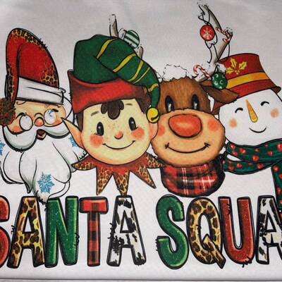 Christmas Santa Squad Png Sublimation Design,santa Png,christmas Elf Png,snowman Png ,merry ...