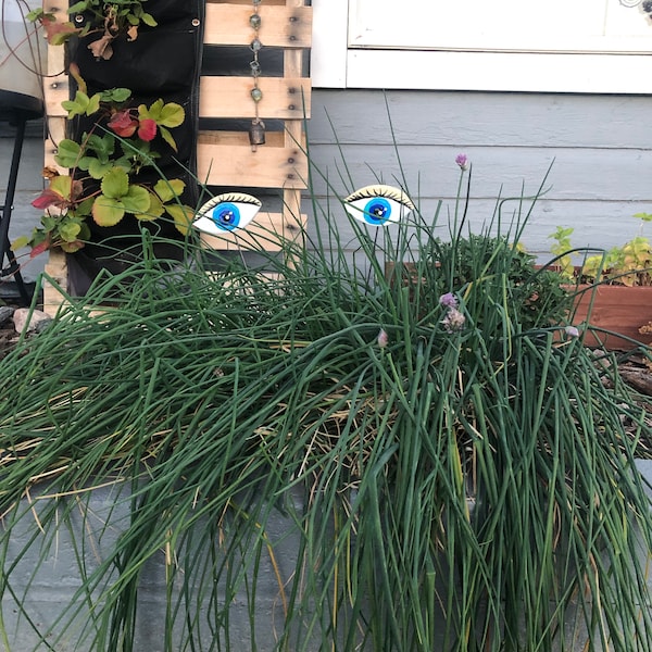 Eye Art Sculpture Garden Stake Eye Doctor Gift Potted Plant Fall Home ...