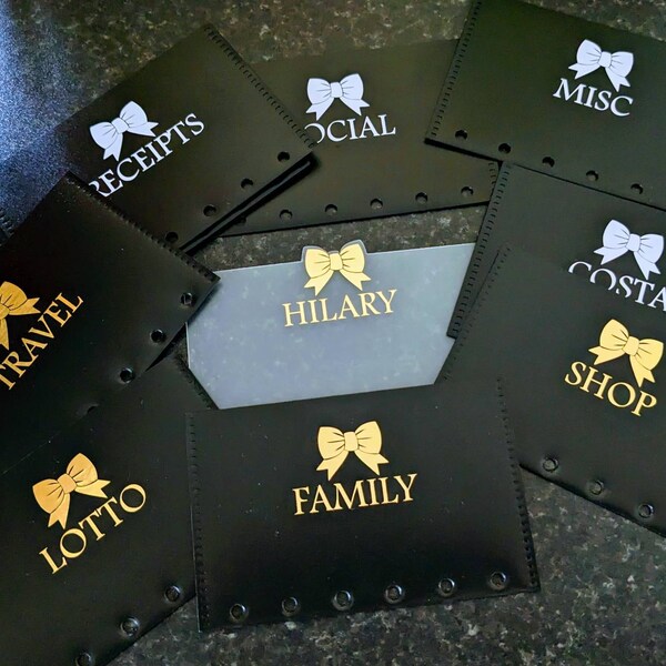 A6 White Divider Envelopes, Minimalist Tabbed Cash Wallets, Set of 5 ...