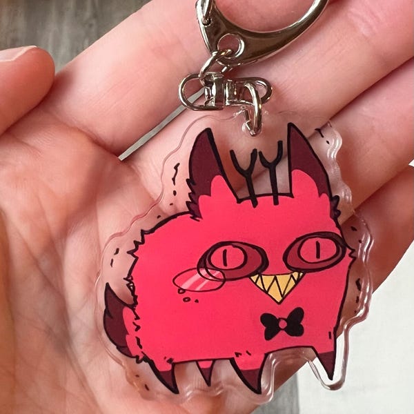 Cat Lucifer Hazbin Hotel Keychain Cute Cat Lucifer Charm - Etsy