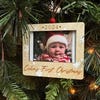 Baby's First Christmas Photo Ornament | Mini 2x3" Photo Frame Gift ...