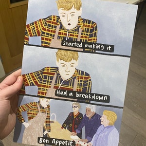 Great British Bake off James Acaster Meme A4 Print - Etsy