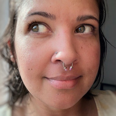 16G Implant Titanium Spike Hinged Segmet Septum Ring, Triple Spikes ...