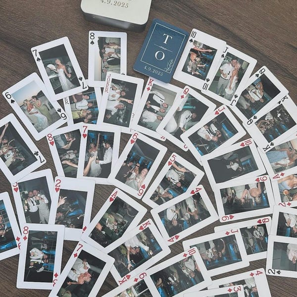 Custom Couple's Photo Playing Cards With Box, Wedding Playing Cards ...