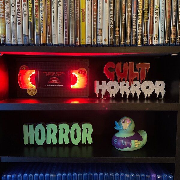 Cult Horror Sign / Horror Logo / Bookcase Display / Shelf Display - Etsy