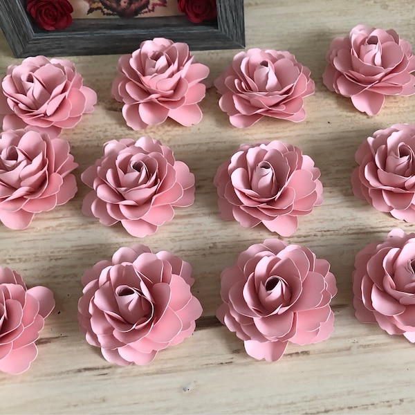 Paper Rose Template, Paper Flower SVG and PDF Printable Templates ...