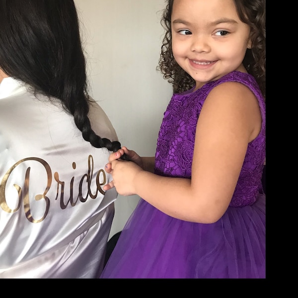 Plus Size Bride Robe, Plus Size Robe for Bride, Getting Ready Robe for ...
