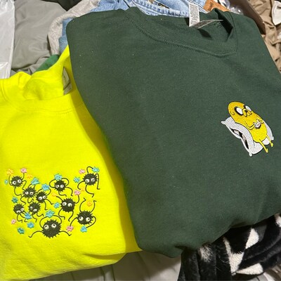 Jake Skateboard Embroidered Sweater, Personal Cartoon Gift Hoodie, Y2K ...