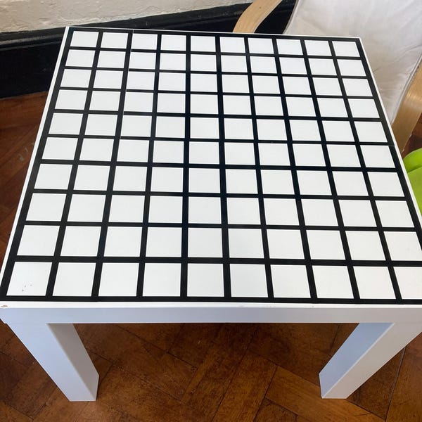 100 Square Table Top Vinyl Stickers- Ideal for Ikea Lack Table, Ks1 ...