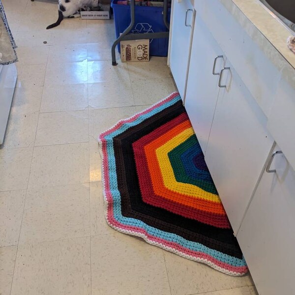 Crochet Pattern, Crochet Meadow Half Moon Rug, Crochet Rug, Rug Pattern ...