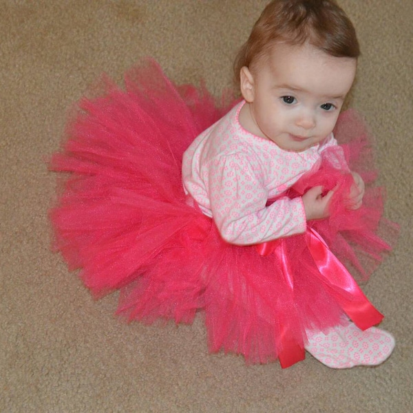 Pink Tutu Hot Pink Tutu Fuschia Pink Tutu Birthday Tutu Baby Girl Tutu ...