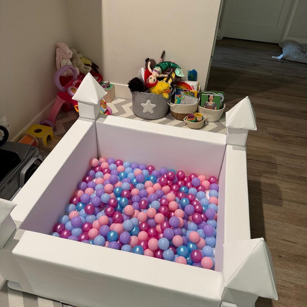 Soft Play Ball Pit, Large White Ball Pit, Soft Play Equipment, Gift for ...