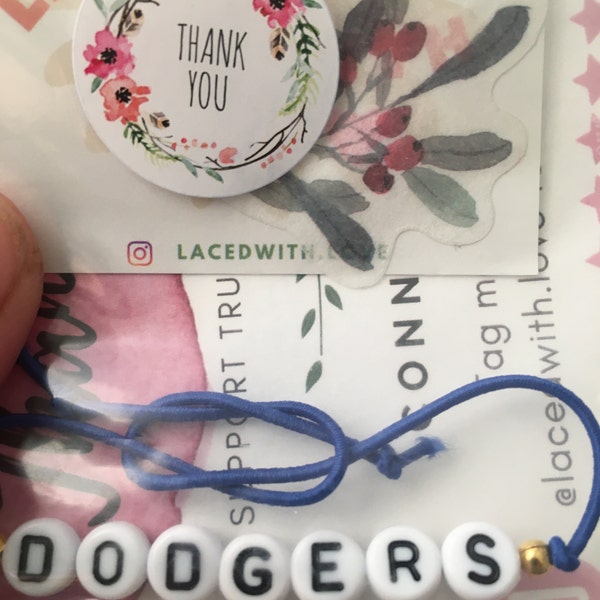 Custom Beaded Letter Name Friendship Bracelet ~ Minimalistic Elastic ...