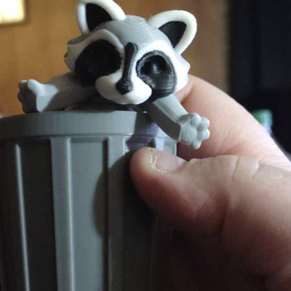 Articulated Raccoon With Trash Can, Trash Panda, Articulated Fidget Toy ...