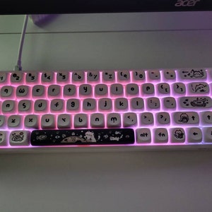 Happy Kitten Keycap Set, MOA Profile, Cute Art, PBT, Cherry MX Stem ...