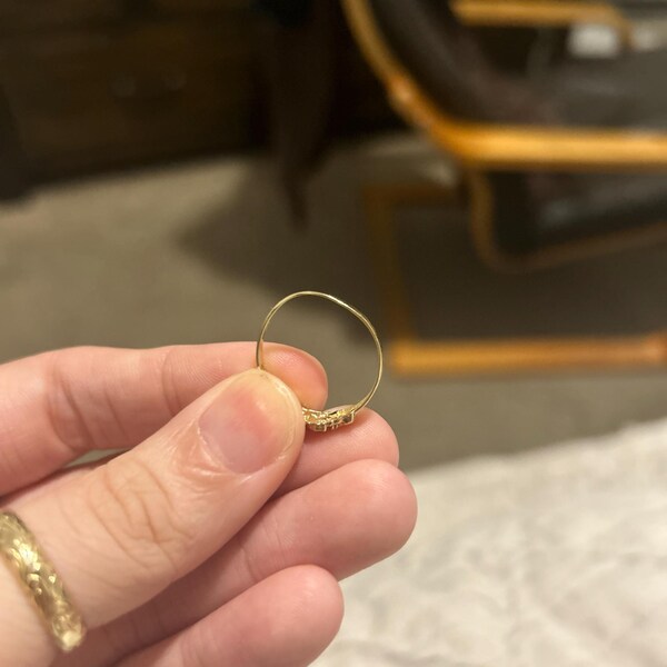 10k & 14k Solid Gold Vintage Nugget Smashing Band Ring Gift for Men ...