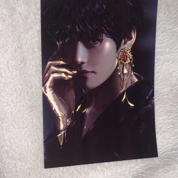 BTS V Fan Art Print | Kpop BTS Kim Taehyung Fan Art Print | Bts V Digital Fanart Print, Unframed ...