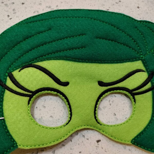Disgust Inspired /felt Mask/party Favor Felt Mask/inside Out Inspired ...
