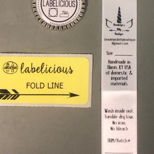 White Satin USA Tracking Label - Custom Tracking Label - CPSIA/CPSC ...