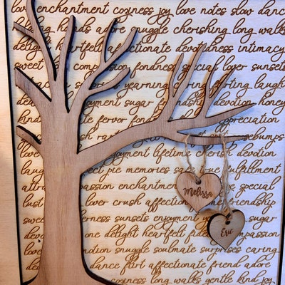 Love Tree Art Digital File for Cutting and Engraving Using Laser ...