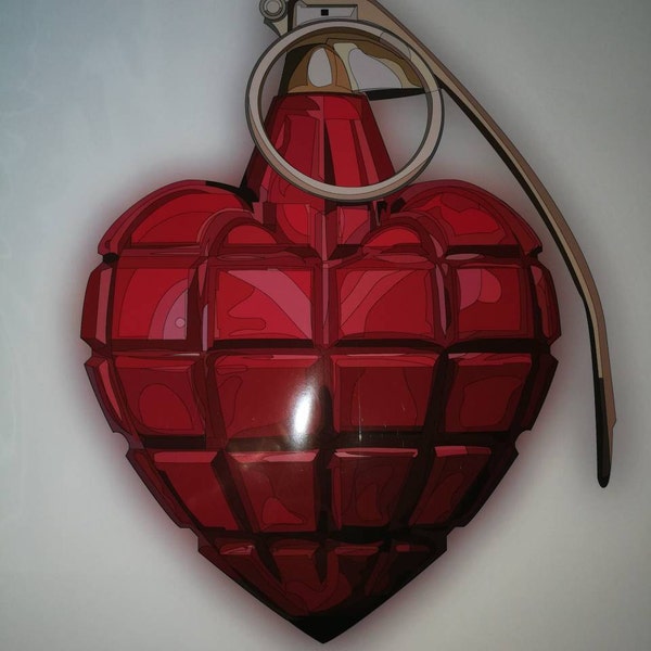 Heart Grenade, Graffiti Style, Digital Art Print - Etsy