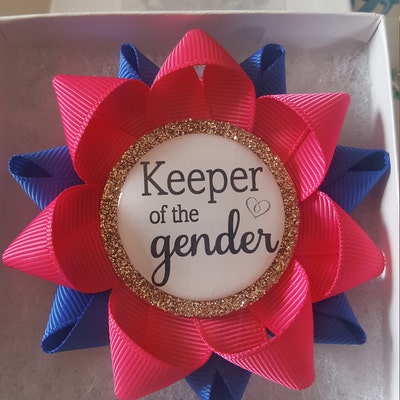 Gender Keeper Pin Keeper of the Gender Pin Pink and Blue - Etsy